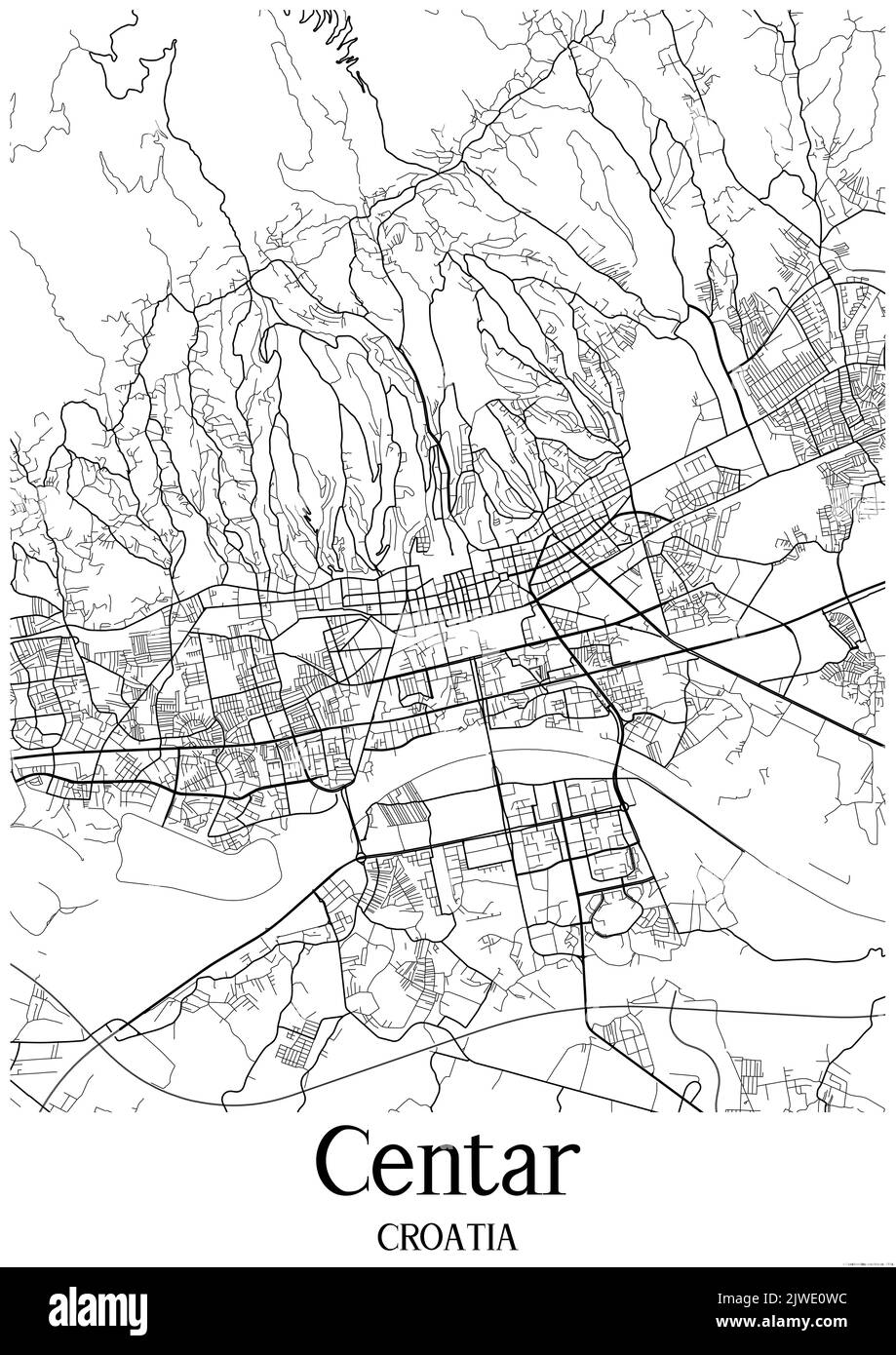 Centar map hi-res stock photography and images - Alamy