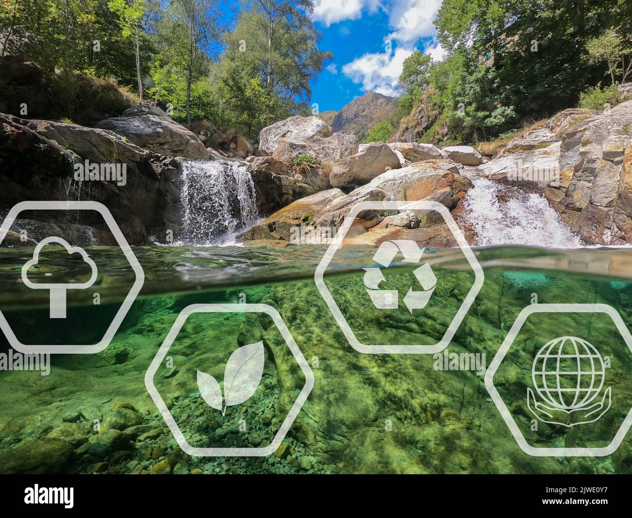 Recycle defense of nature fight against pollution concept. Respect for ...