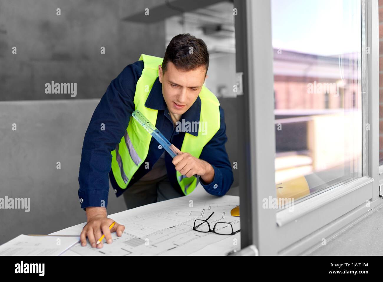 Architect ruler hi-res stock photography and images - Alamy