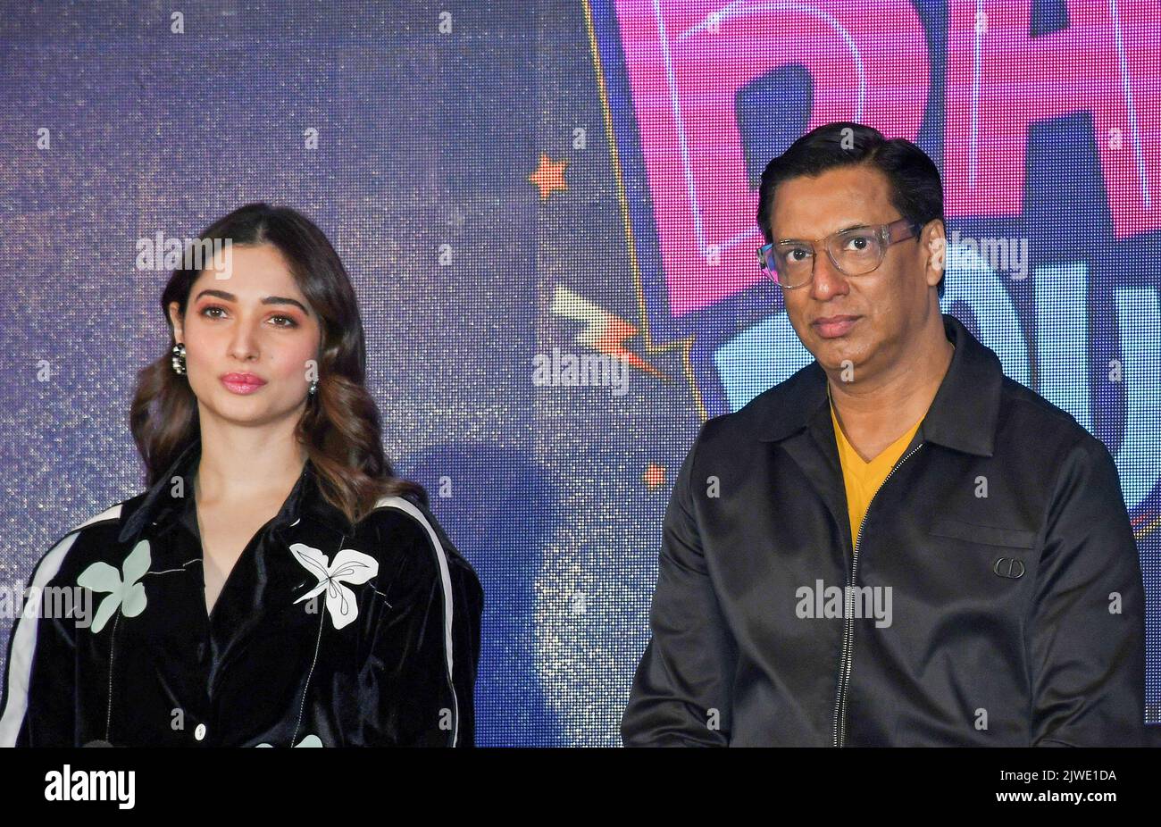 Mumbai, India. 05th Sep, 2022. L-R Bollywood actress Tamannaah Bhatia and director Madhur ...