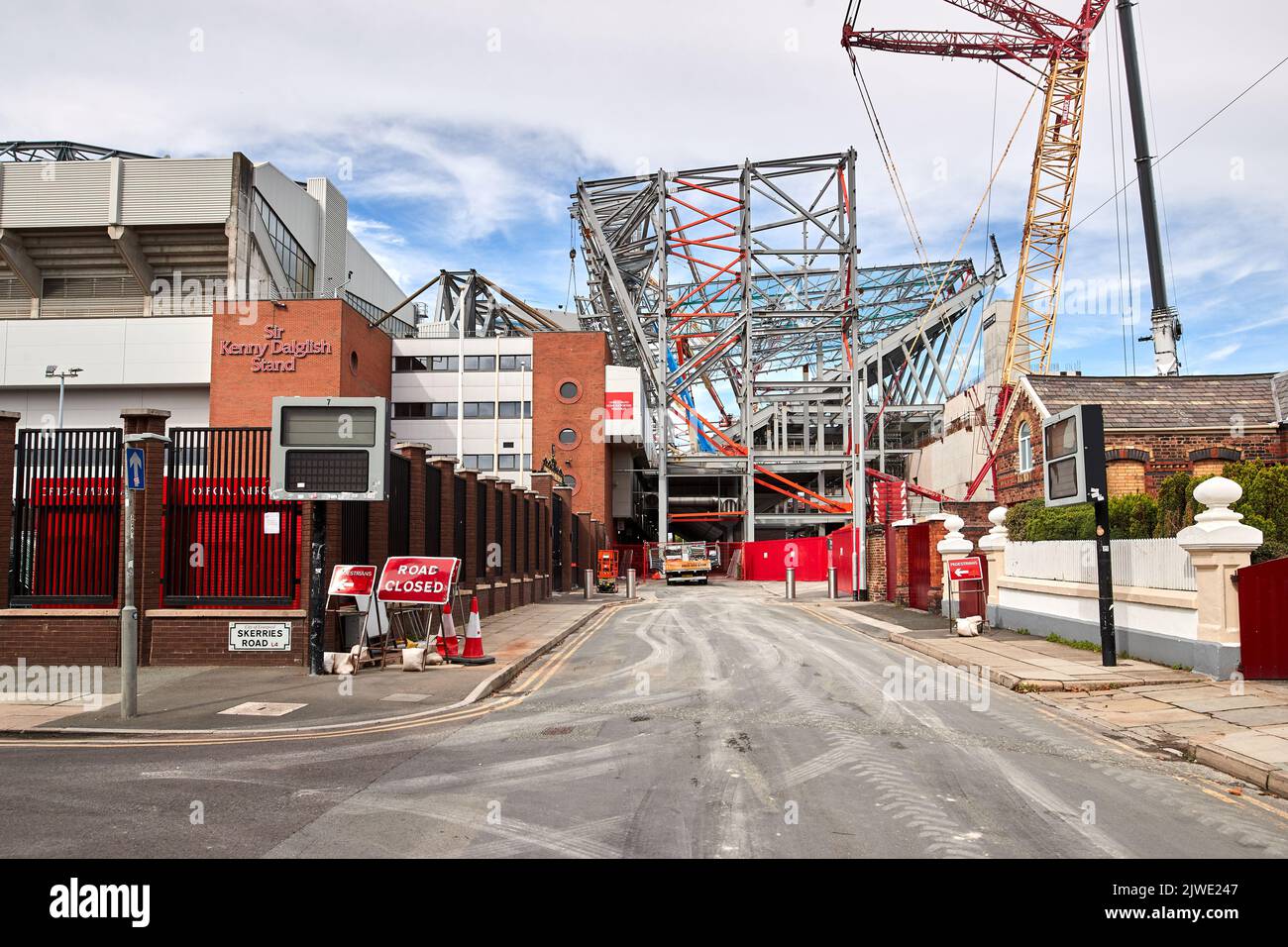 Anfield Road Construction September 2022 Stock Photo - Alamy