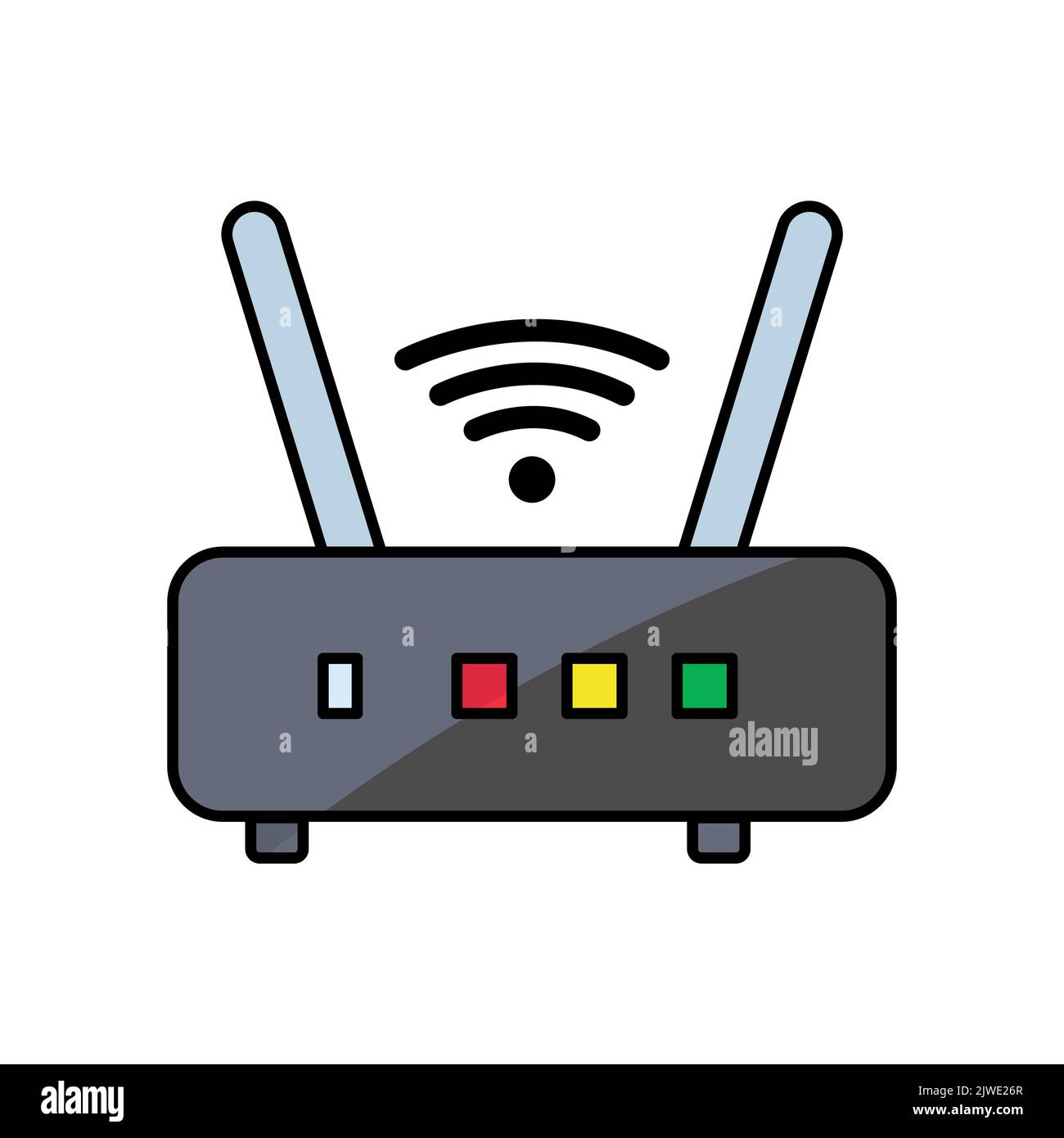 Wireless icon, access point. Icon related to electronic, technology. Lineal color icon style ...