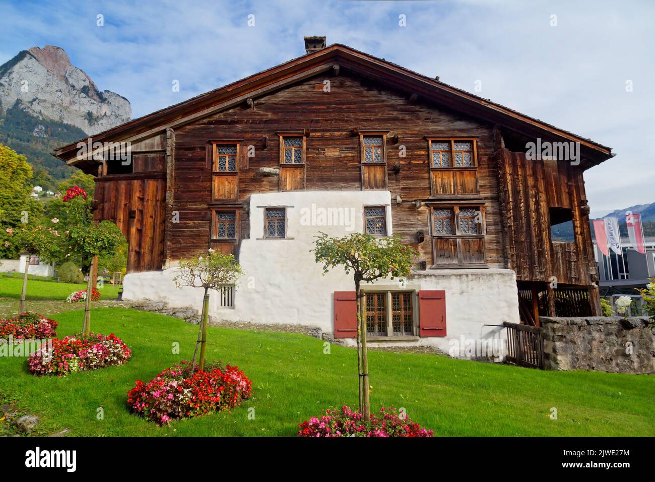 Bethlehem House, very old housein canton of Schwyz, Switzerland Stock ...