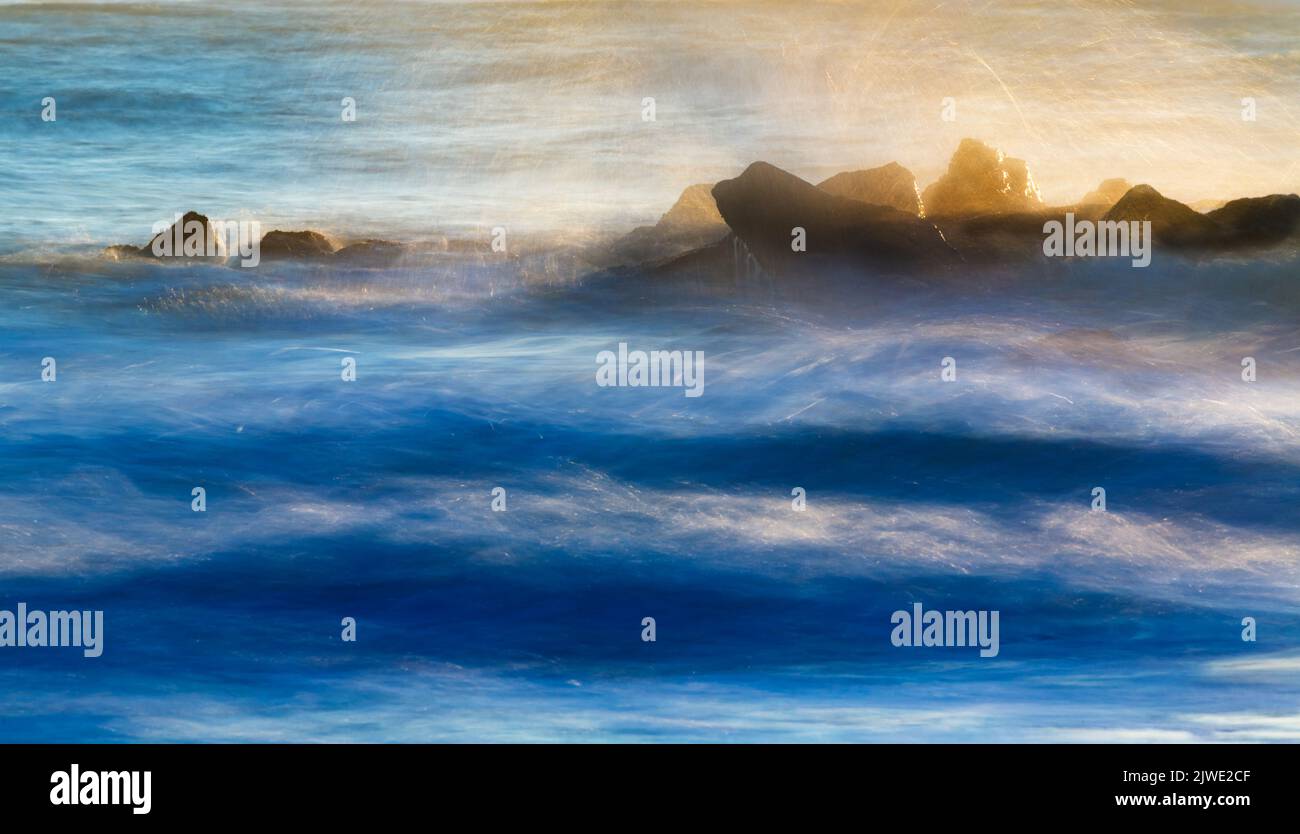 Abstract beach scene background Stock Photo - Alamy