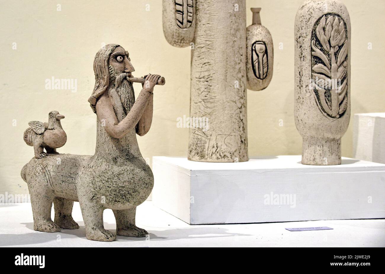 KYIV, UKRAINE - SEPTEMBER 02, 2022 - Clay sculptures presented during ...