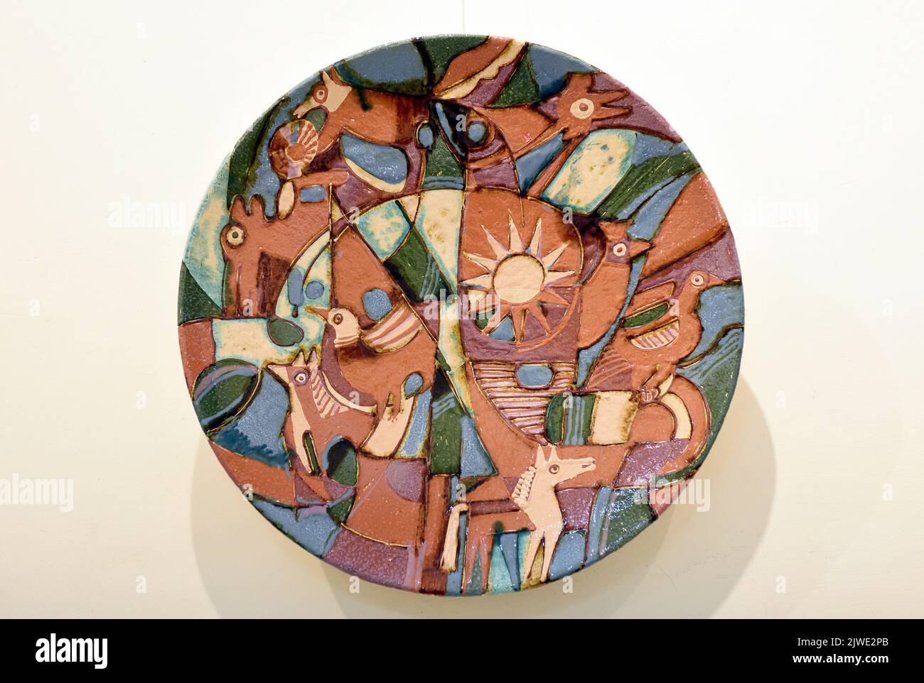 KYIV, UKRAINE - SEPTEMBER 02, 2022 - A hand-painted dish presented ...