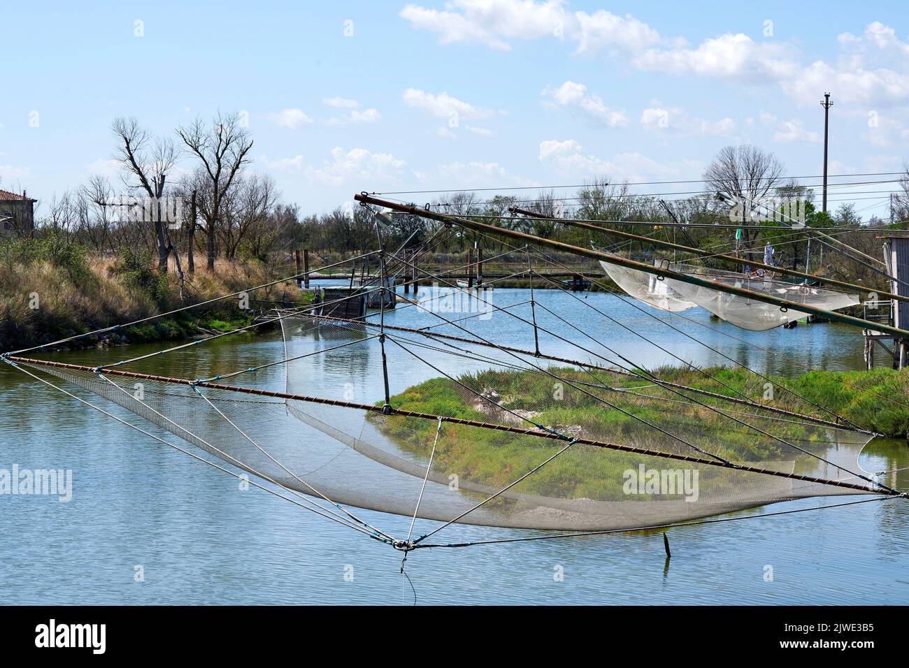 Comacchio (Fe), Italy, some fishing huts in the Comacchio fishing ...