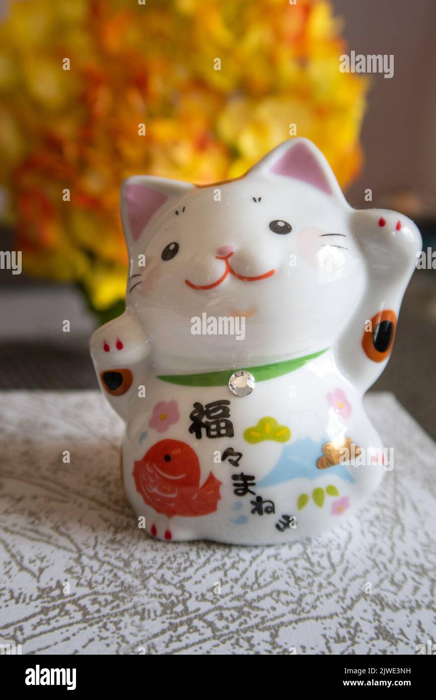 Maneki Neko, Lucky Cat Figurine, 2022 Stock Photo - Alamy