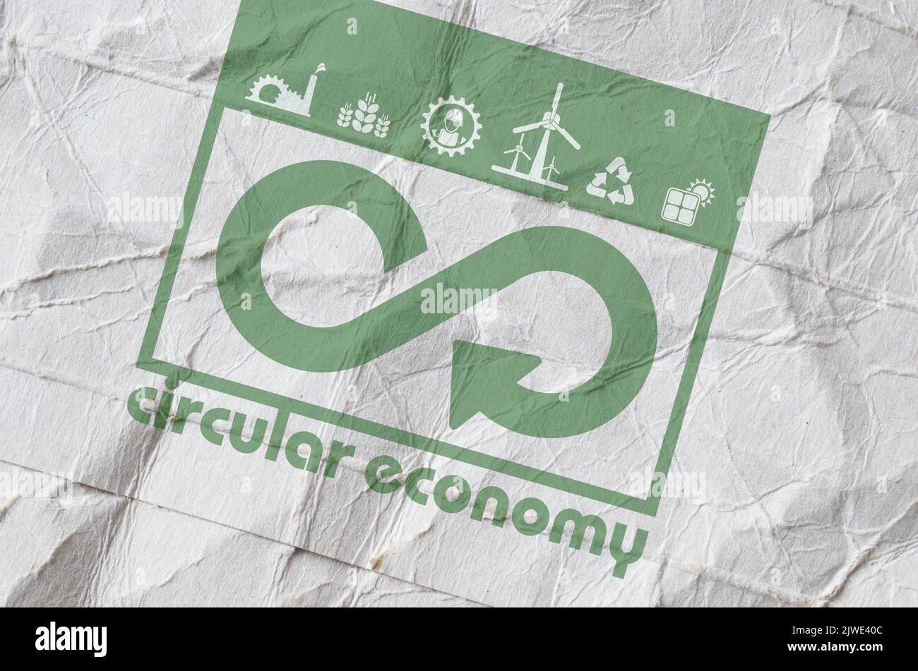 circular economy icons Stock Photo - Alamy