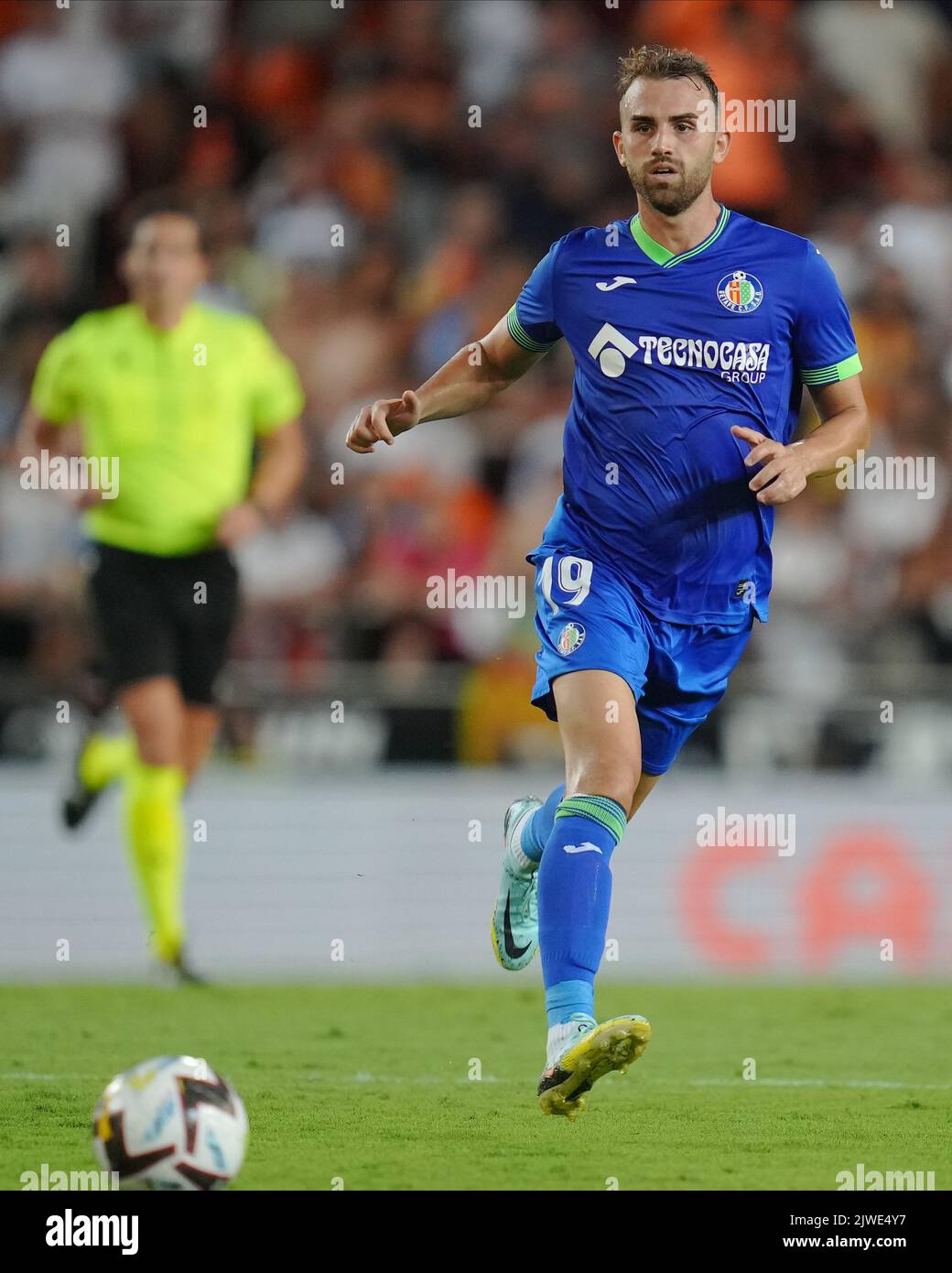 Borja Mayoral of Getafe CF during the La Liga match between Valencia CF ...