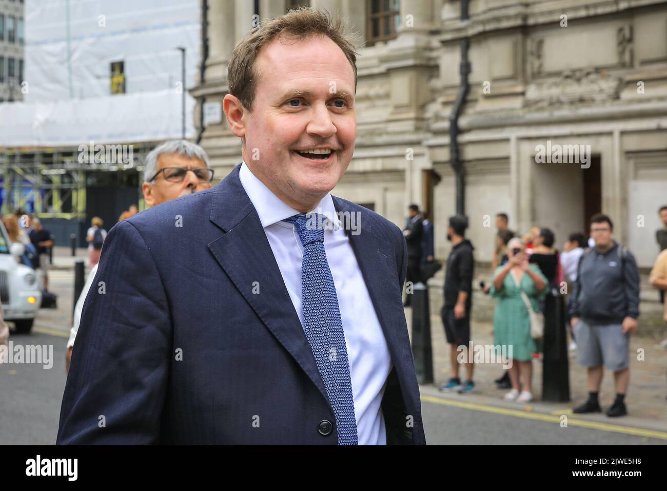 London, UK. 05th Aug, 2022. Tom Tugendhat, MP, former leadership ...