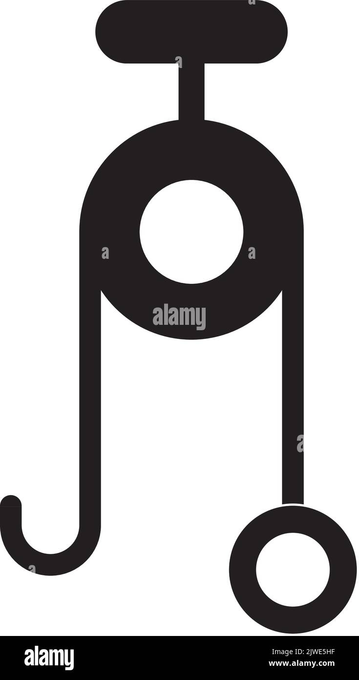 pulley icon logo vector design, this vector image can be used to create ...
