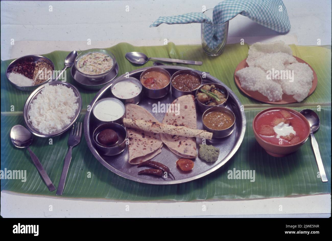 Full Meal (Thali), Bombay Style Stock Photo - Alamy