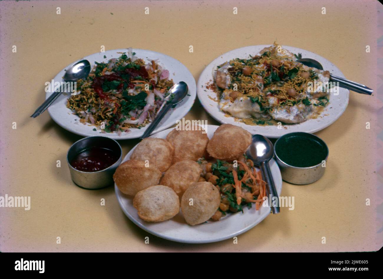 Indian Chats, Bhel Puri, Pani Puri Stock Photo - Alamy
