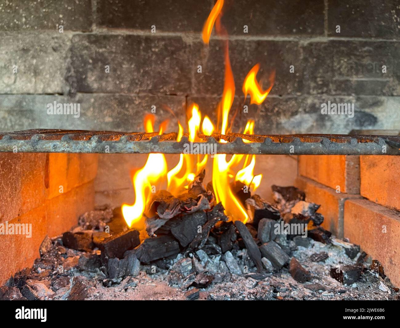 Close up burning coal in hi-res stock photography and images - Alamy