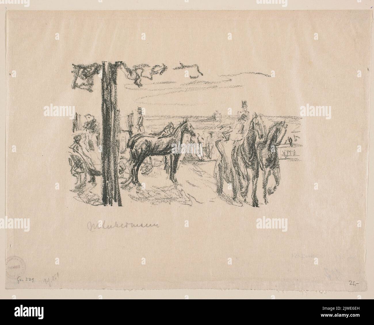 Corso auf dem Monte Pincio. Liebermann, Max (1847-1935), graphic artist ...