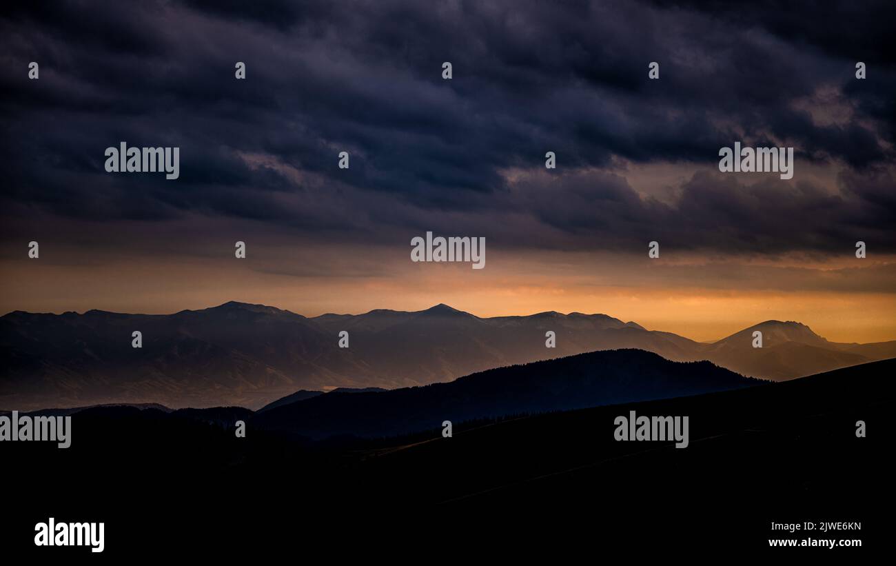 The Little Fatra (Malá Fatra) seen from the Mount Krizna, Great Fatra ...