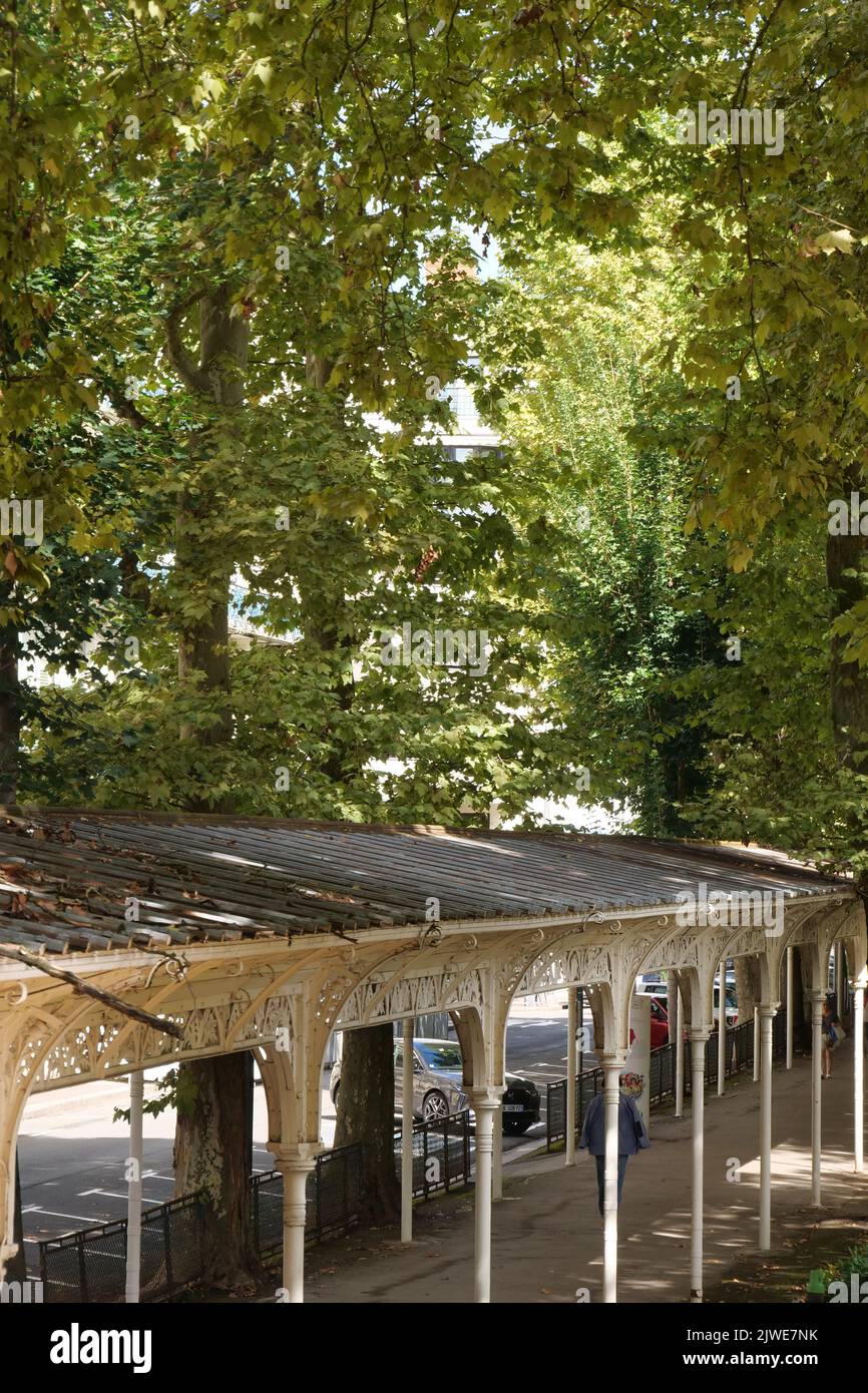 Covered alley, Park of Springs, Vichy, Allier, AURA Region, Central ...