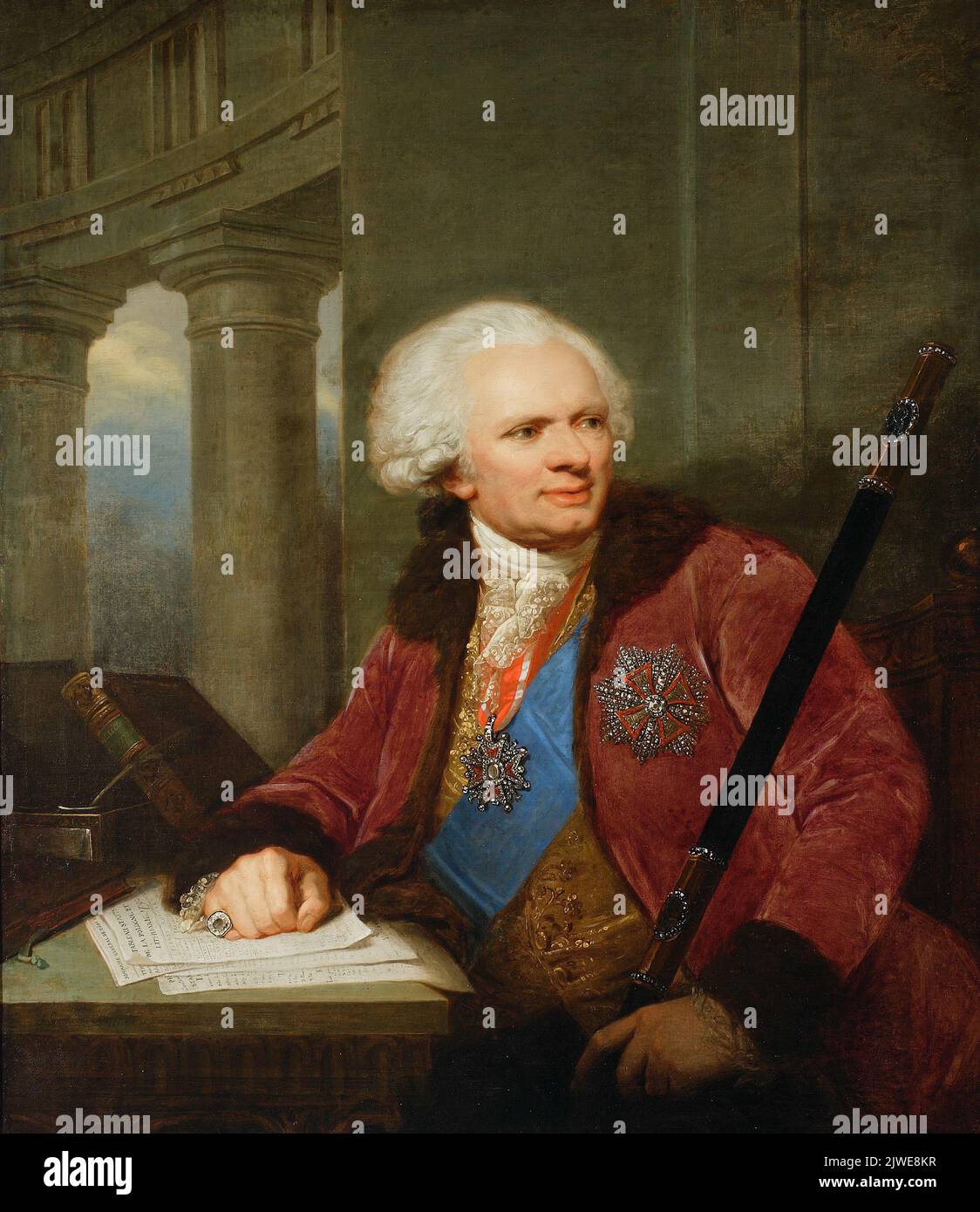 Portrait of Fryderyk Moszyński. Grassi Józef (1758-1838), painter Stock ...