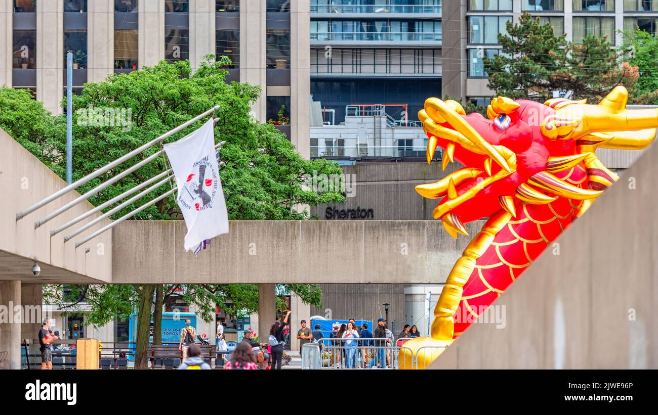 Toronto Dragon Festival in Nathan Phillips Square, Canada, 2022 Stock ...