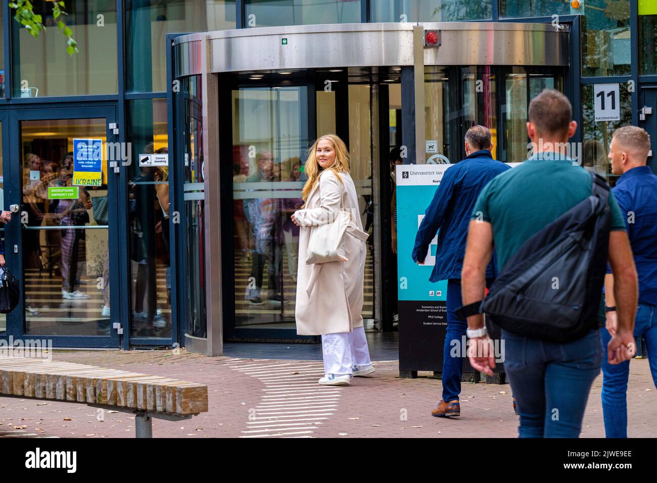Amsterdam, the Netherlands - 05 Sep 2022, Princess Amalia at the University of Amsterdam during ...