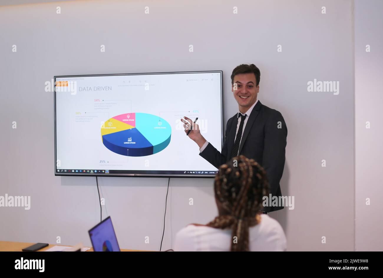 Shot of a group of businesspeople in a meeting at work Stock Photo - Alamy