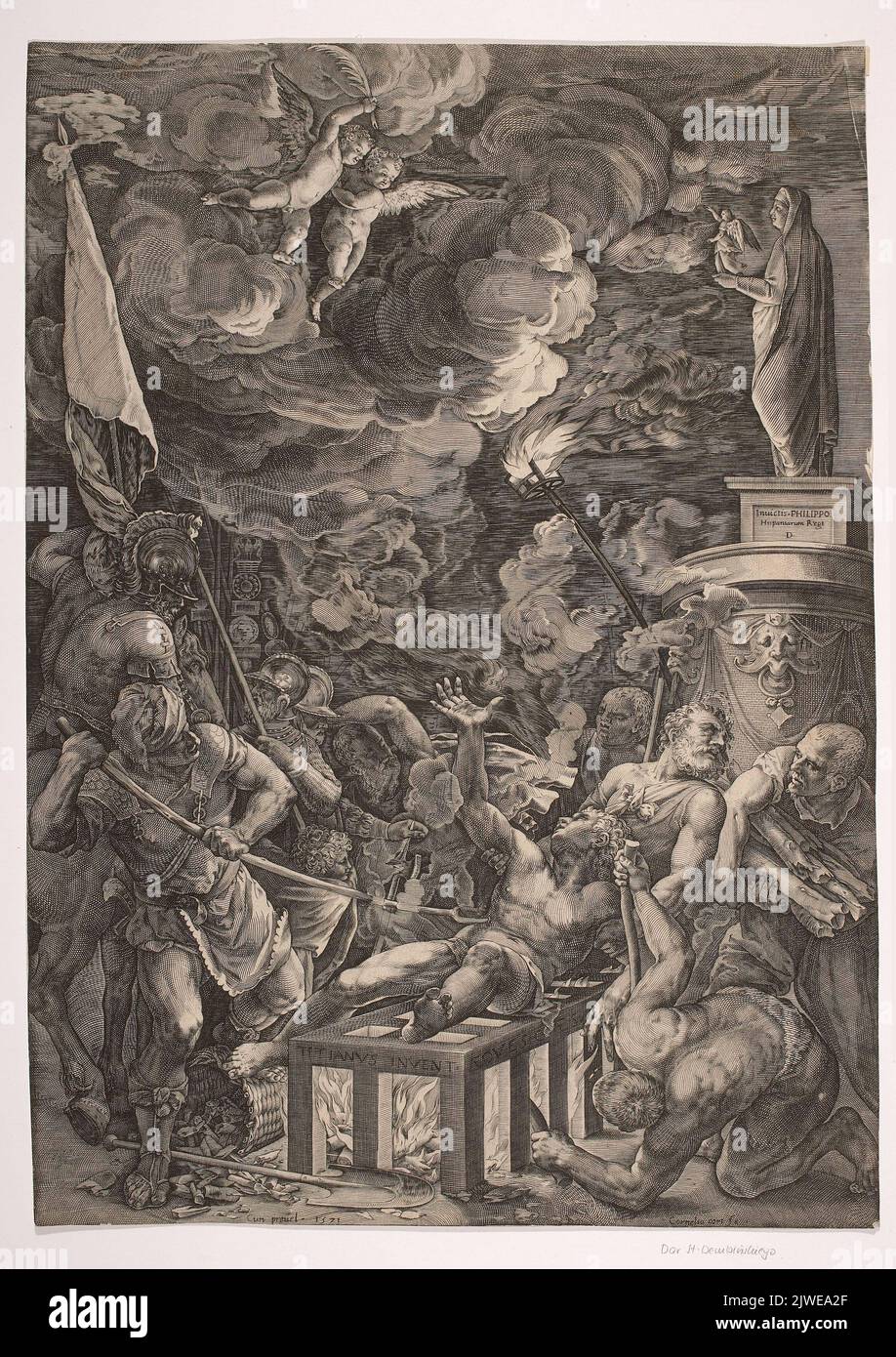 Martyrdom of St. Lawrence. Cort, Cornelis (1533-ante 1578), graphic ...