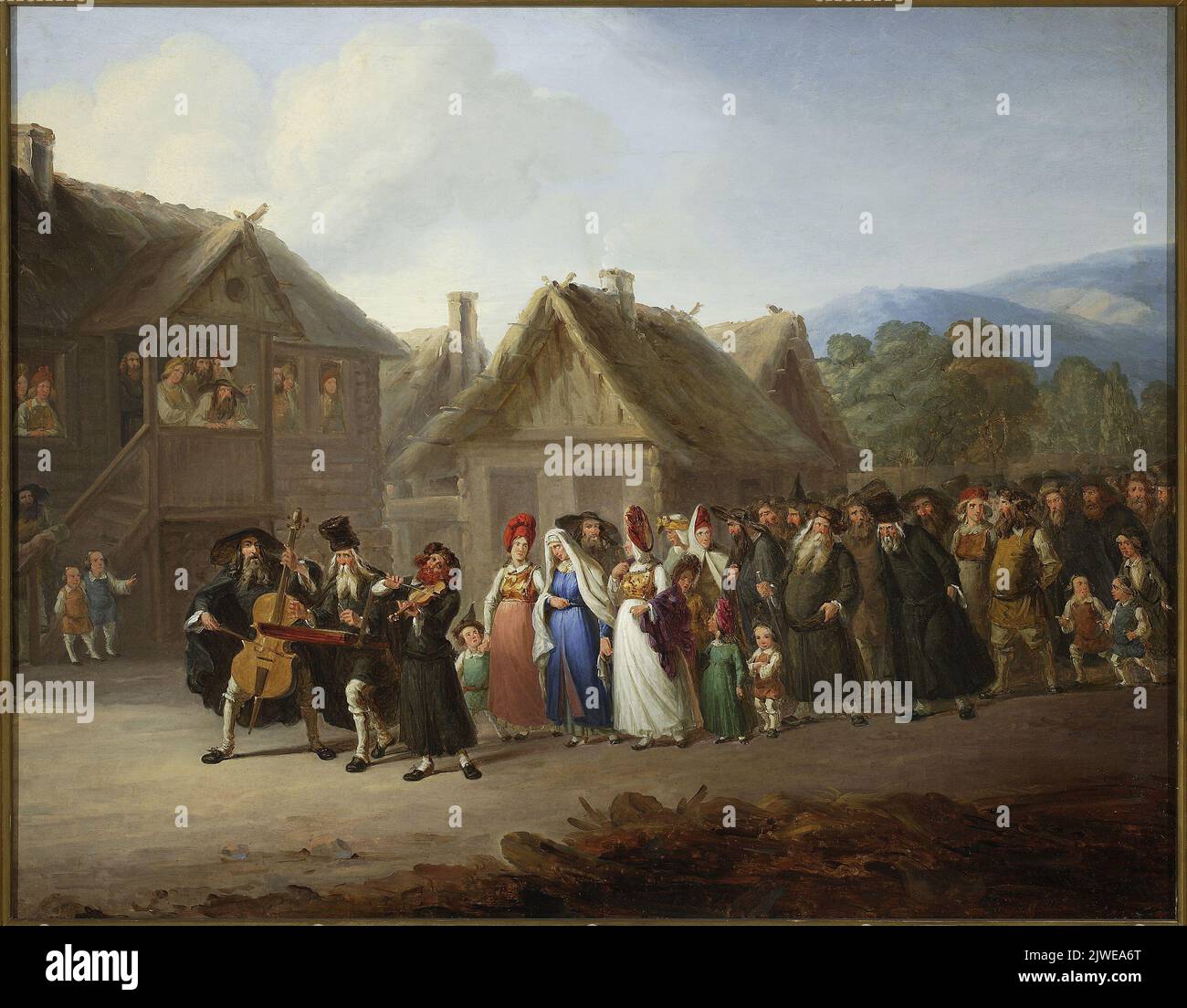 Jewish wedding. Smokowski, Wincenty (1797-1876), painter Stock Photo ...