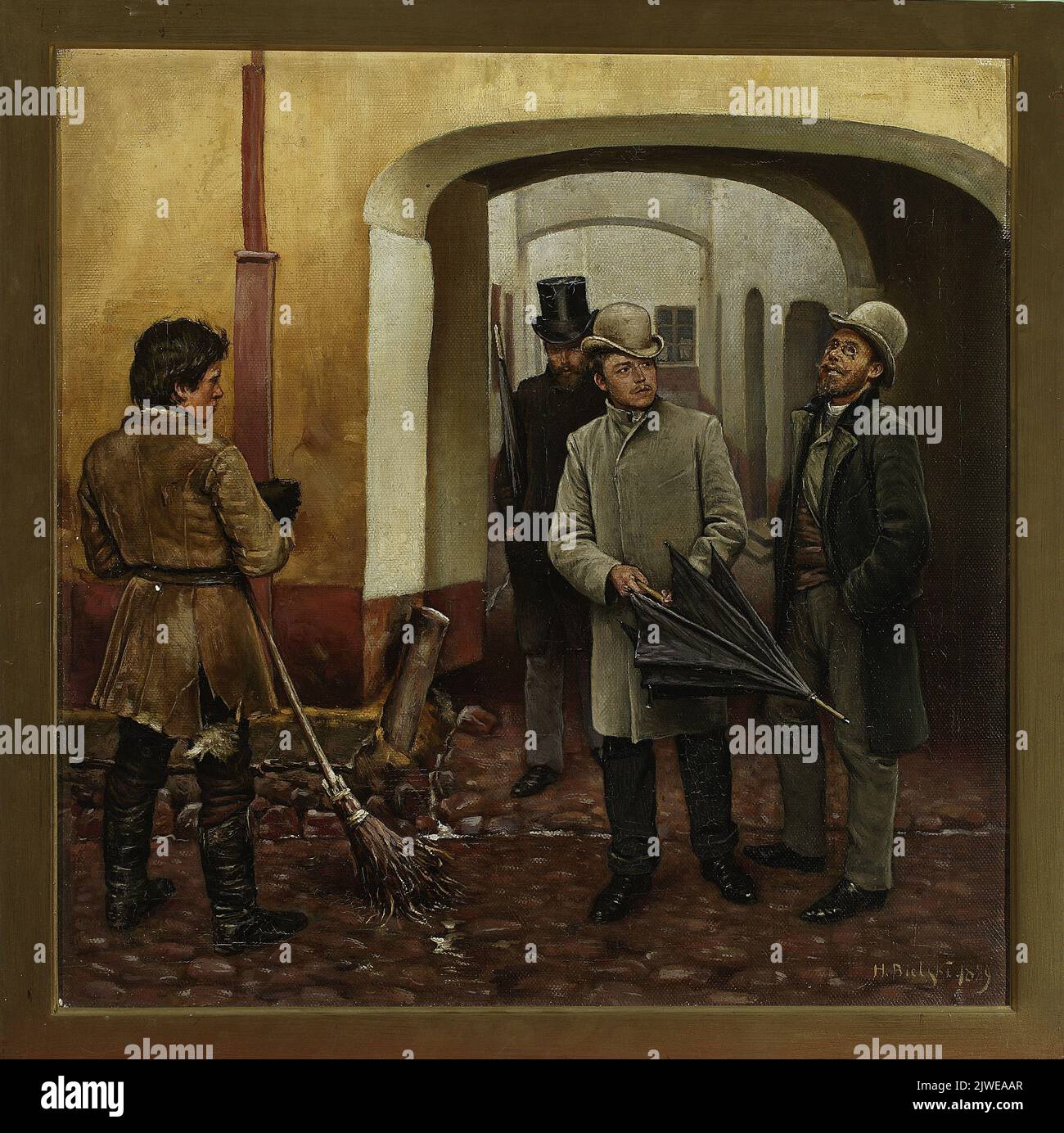Homecoming. Bielski, Sariusz Henryk (1865-1930), painter Stock Photo ...