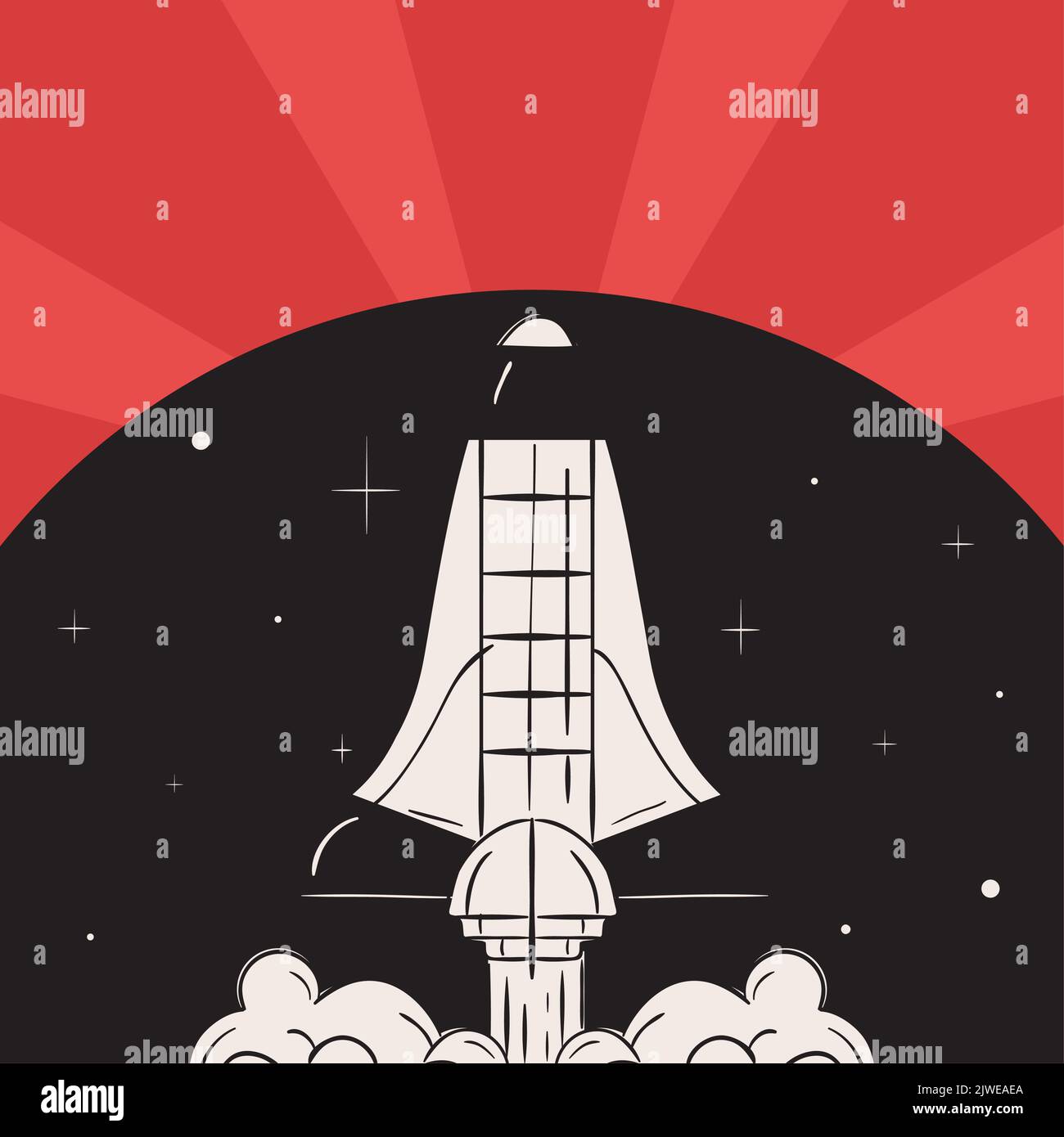 space travel spaceship retro Stock Vector Image & Art - Alamy