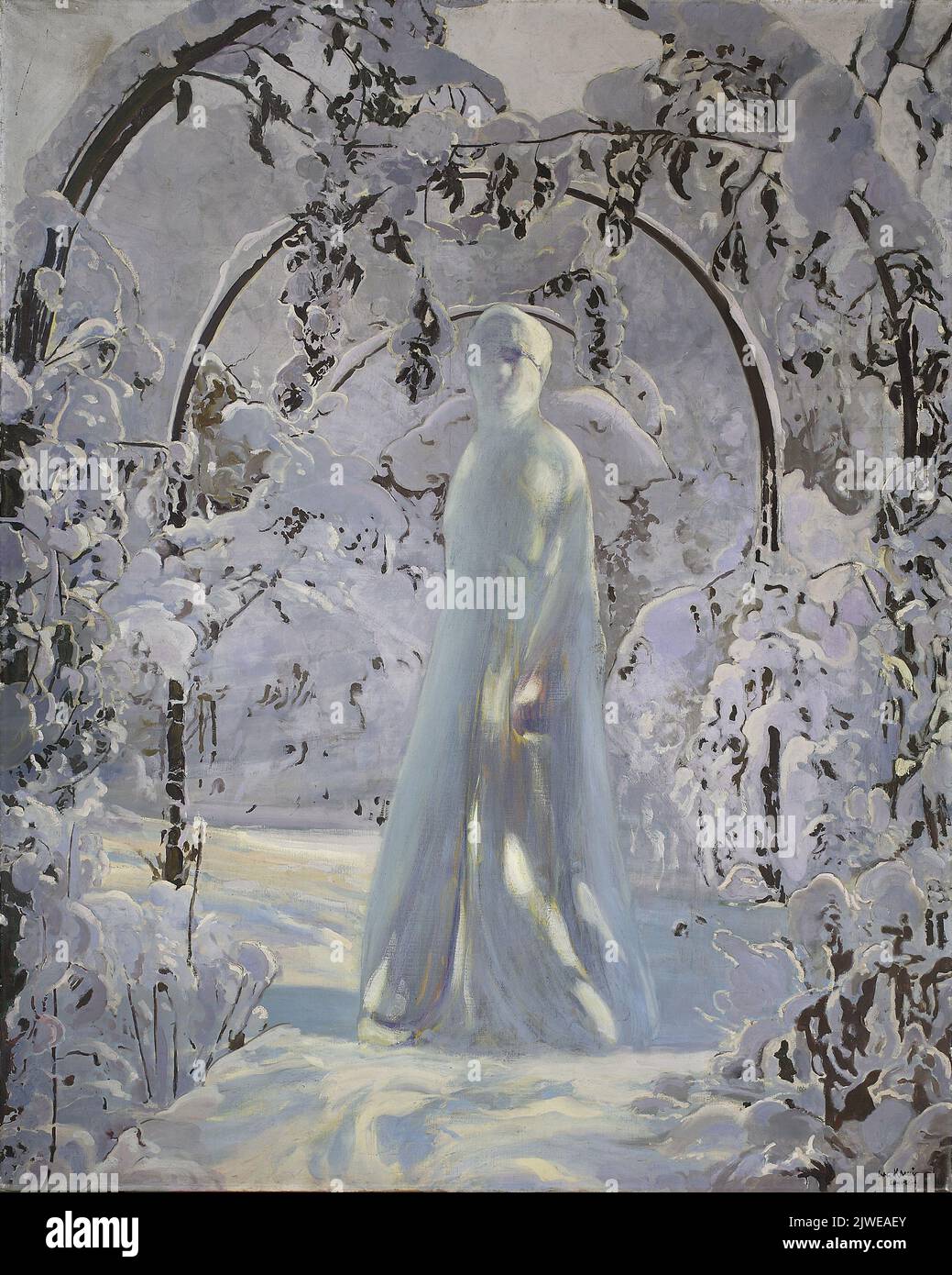 Allegory of winter. Kamir-Kaufmann, Leon (1872-1933), painter Stock ...