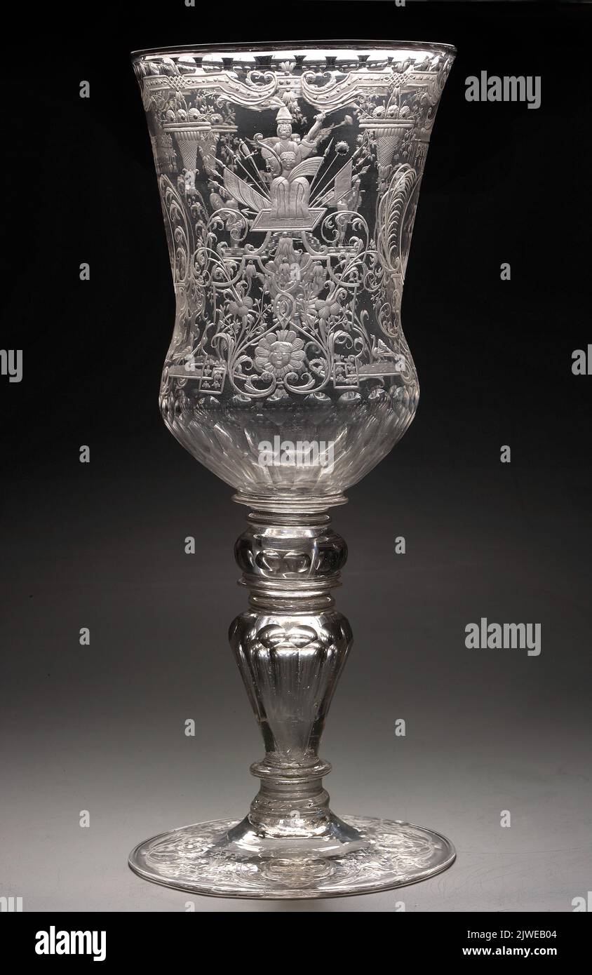 Toast goblet. Huta Kryształowa (huta szkła; 1717/1718- ca 1794), glass ...