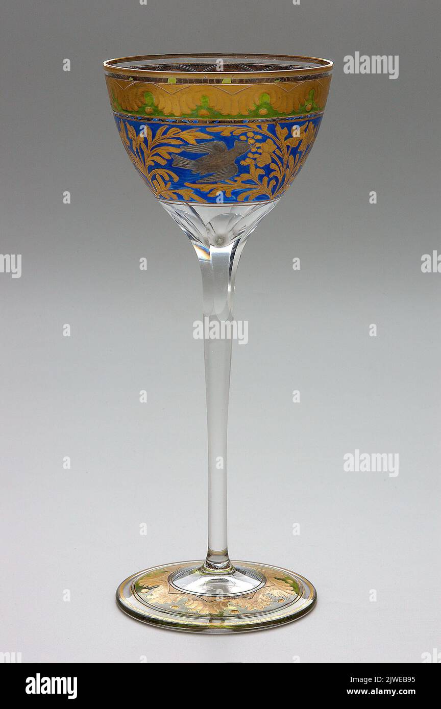 Wine glass. Heckert Fritz (Petersdorf ; 1866-1918), glass refinery ...