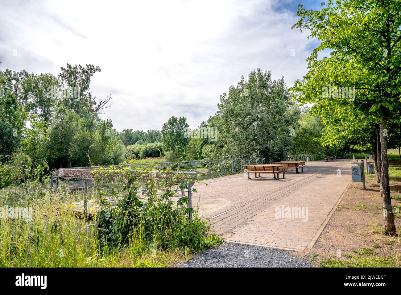 Kuehkopf Bridge, Riedstadt Erfelden, Hessen, Deutschland Stock Photo ...