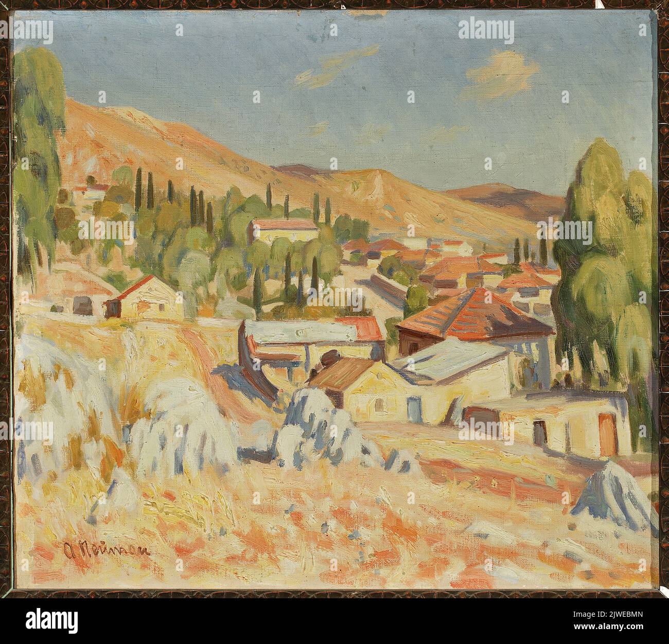 View of Jerusalem. Neuman, Abraham (1873-1942), painter Stock Photo - Alamy