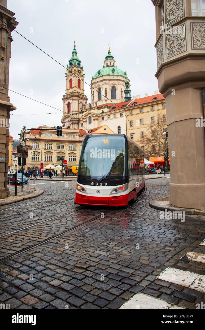 The Trams of Prague, Czechia Stock Photo - Alamy
