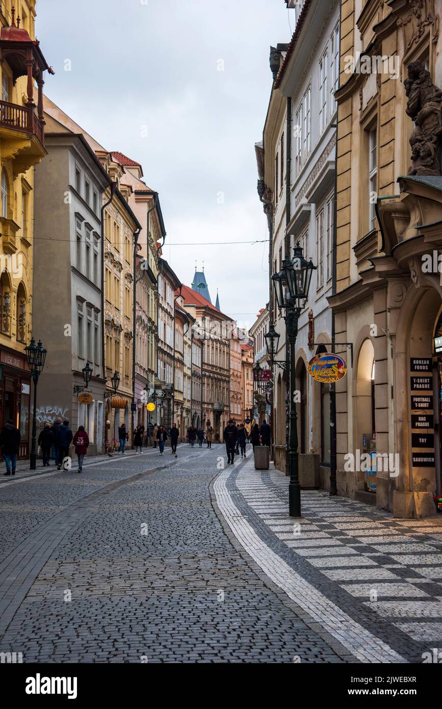 The colourful streets of Prague Stock Photo - Alamy