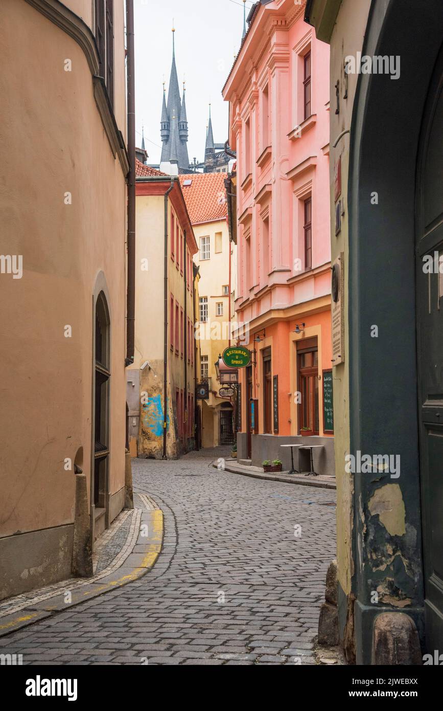 The colourful streets of Prague Stock Photo - Alamy