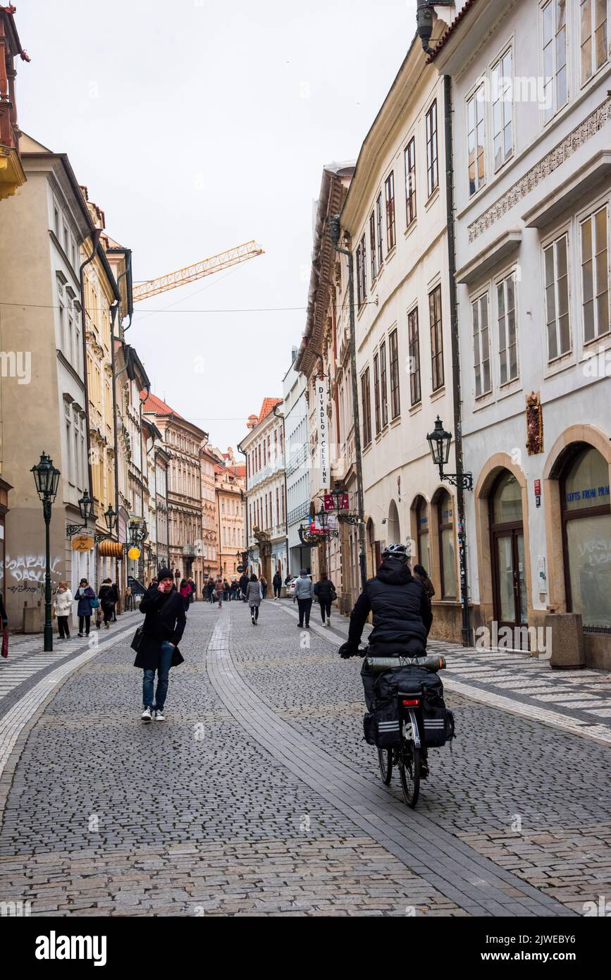 The colourful streets of Prague Stock Photo - Alamy