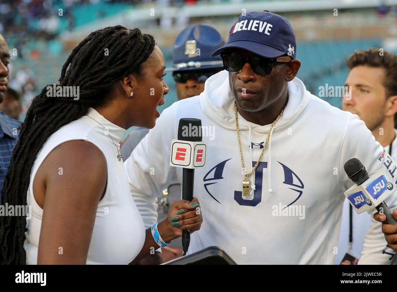 Miami Gardens, FL, September 4, 2022: Jackson State Tigers head coach ...