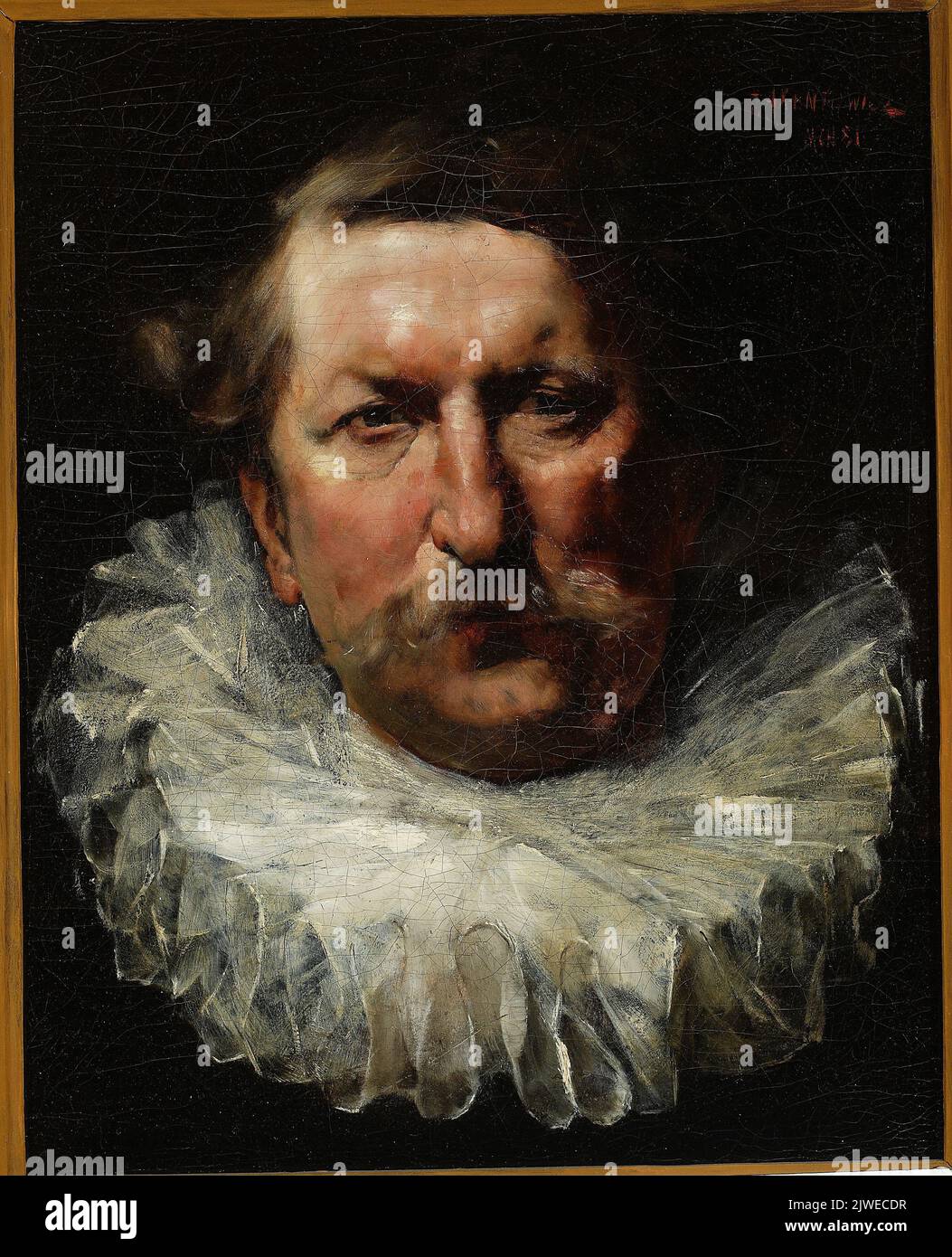 Portrait of a man in a frill. Axentowicz, Teodor (1859-1938), painter ...
