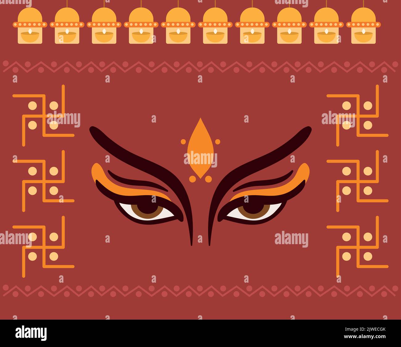 navratri indian religious Stock Vector Image & Art - Alamy