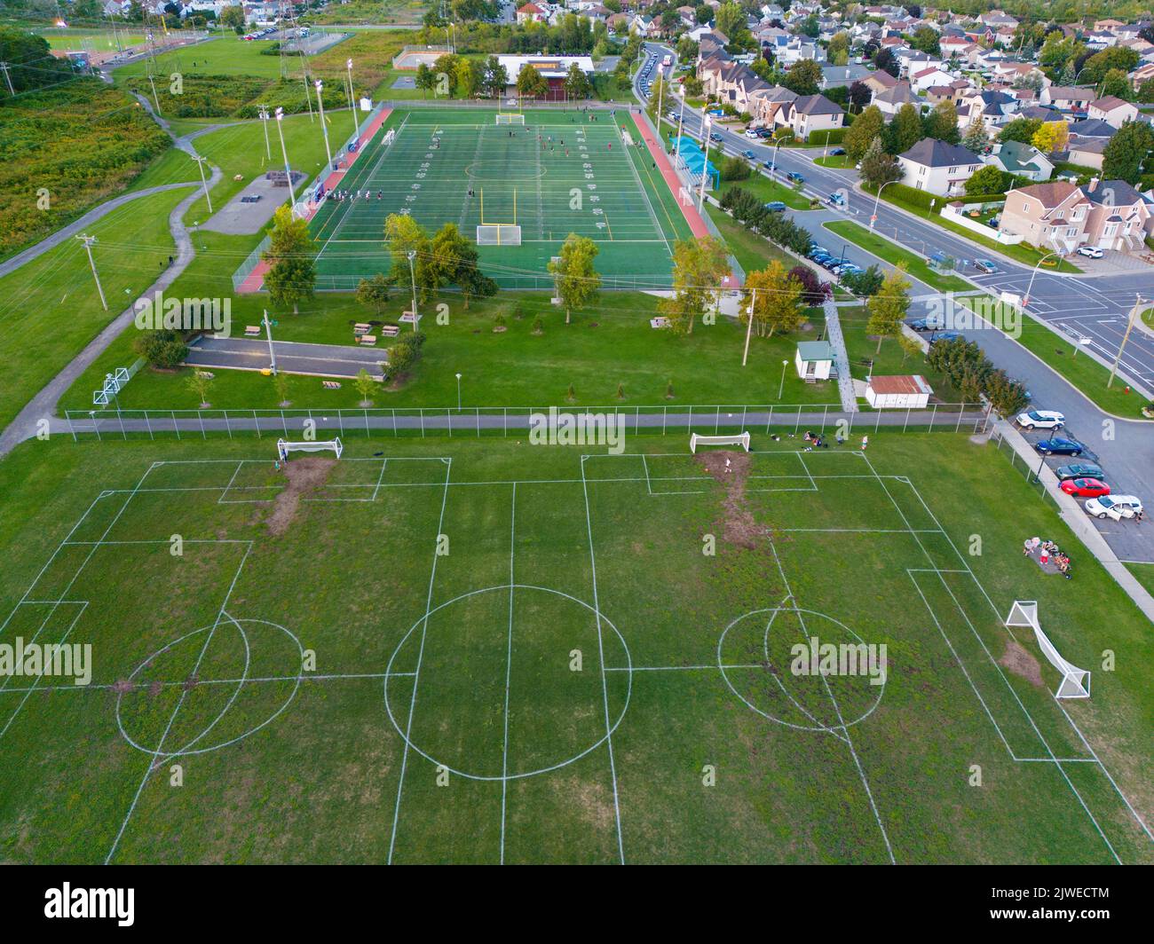 American football field aerial hi-res stock photography and images - Alamy