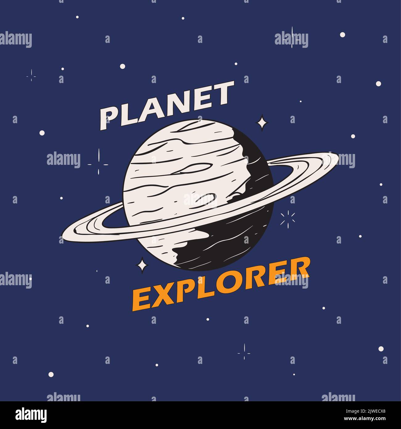 space planet explorer retro Stock Vector Image & Art - Alamy