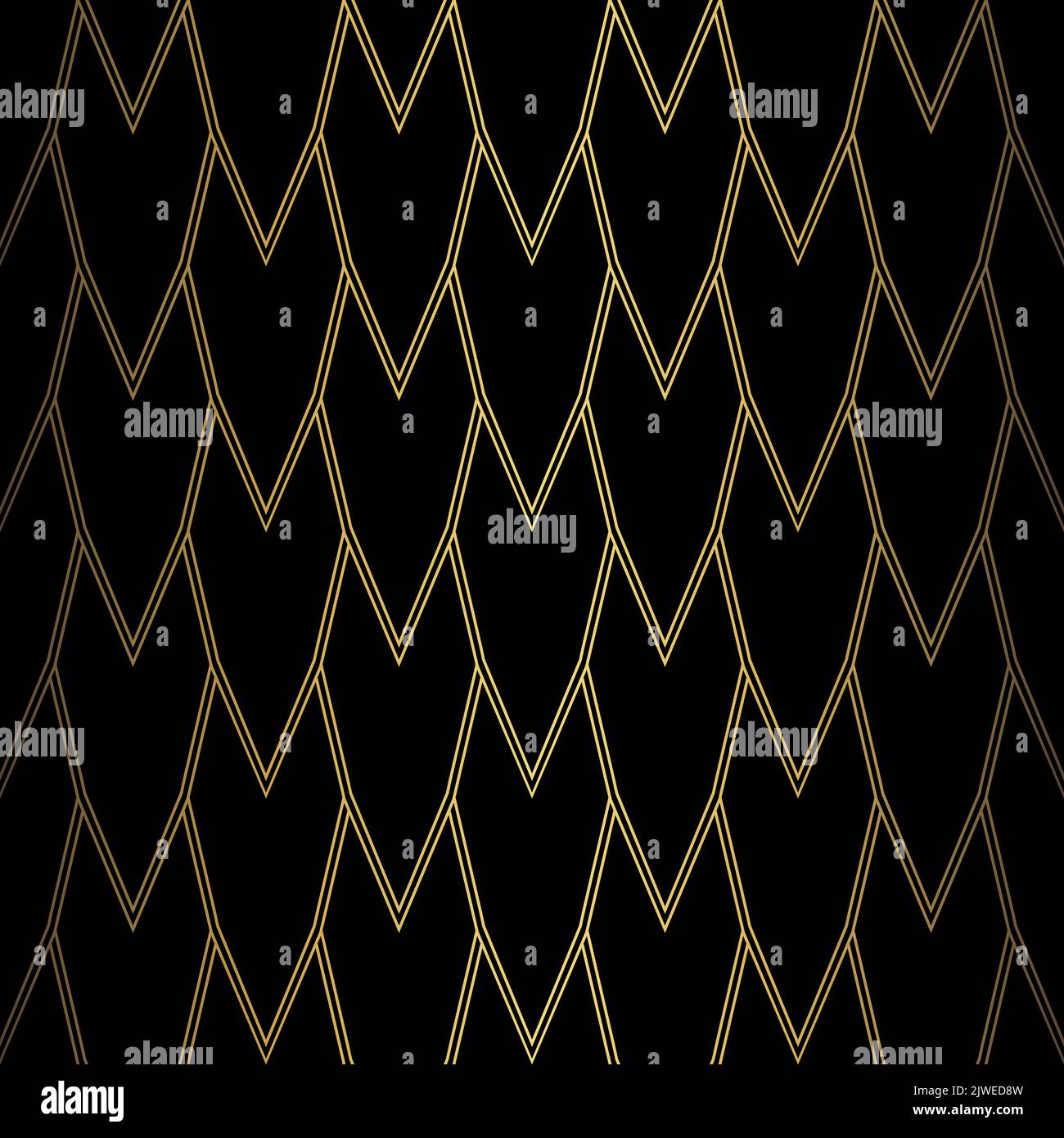 Art Deco Pattern. Vector background in 1920s style. Gold black texture ...