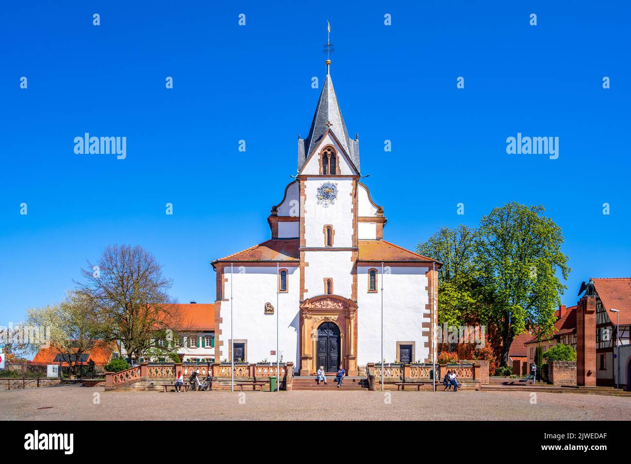 Market place in Grossostheim, Hessen, Germany Stock Photo - Alamy