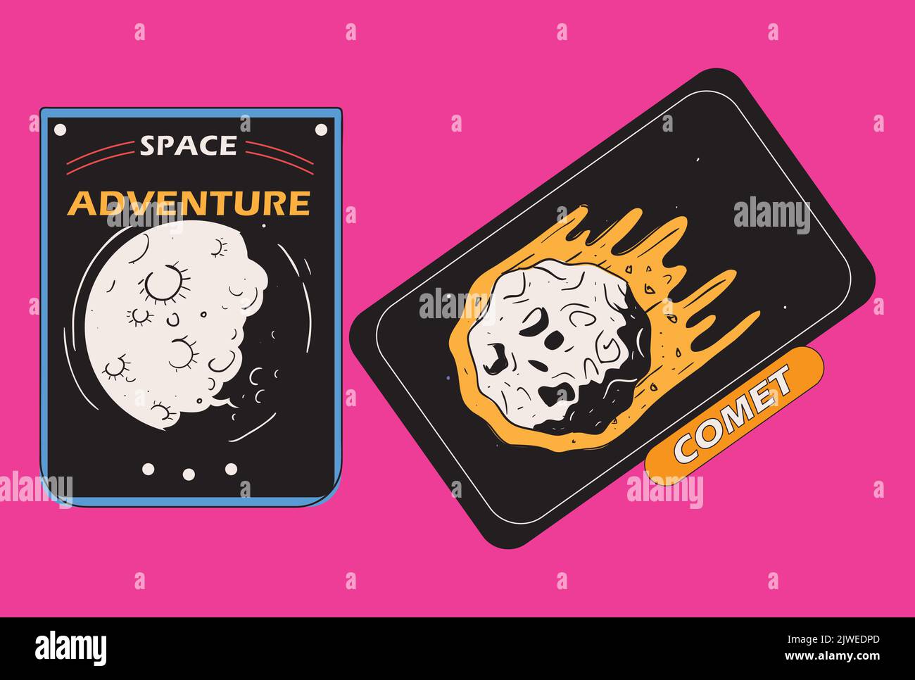 space adventure comet retro Stock Vector Image & Art - Alamy