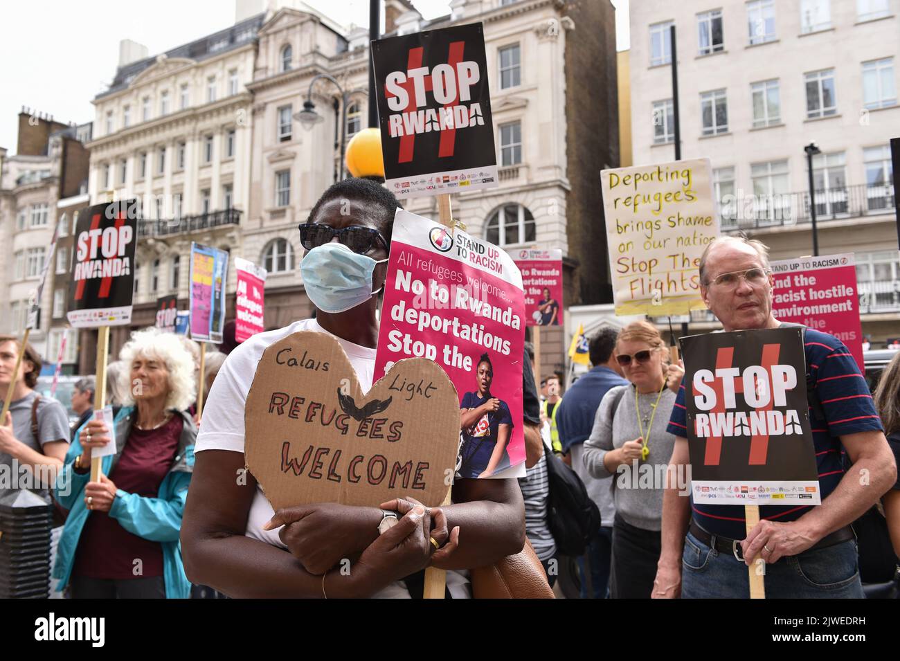 London, England, UK. 5th Sep, 2022. Human rights activists ...
