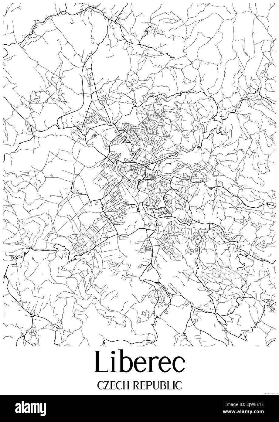 Map of liberec hi-res stock photography and images - Alamy