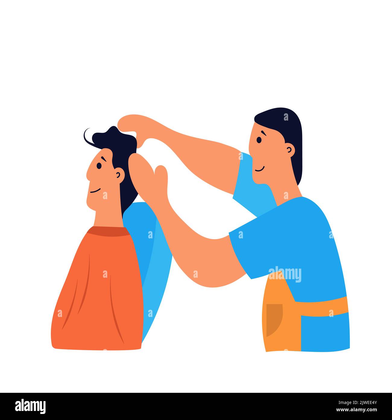 Salon working hair isolated Stock Vector Images - Alamy